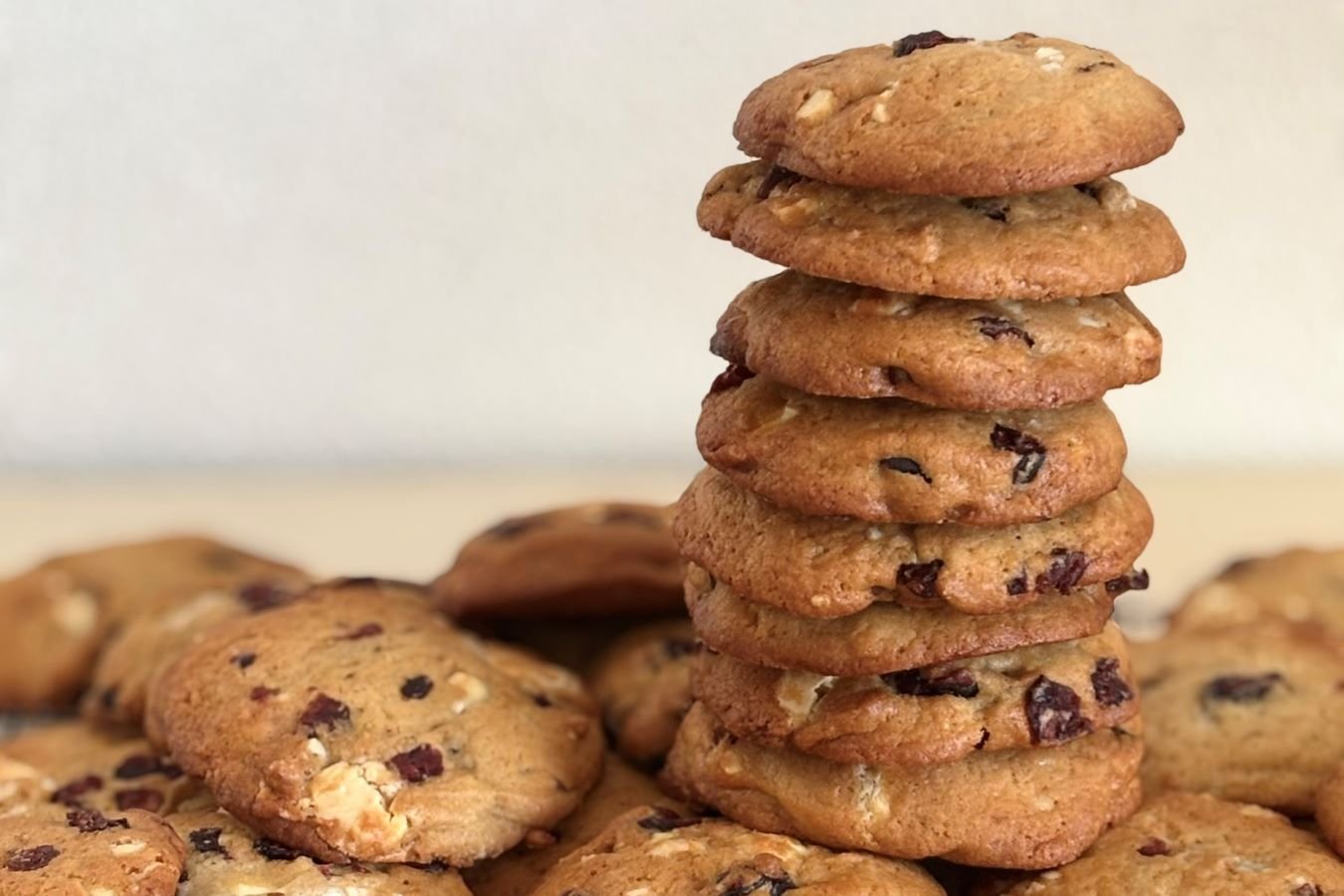 Cranberry koeken met zuurdesem discard en witte chocola - Daily Goodness